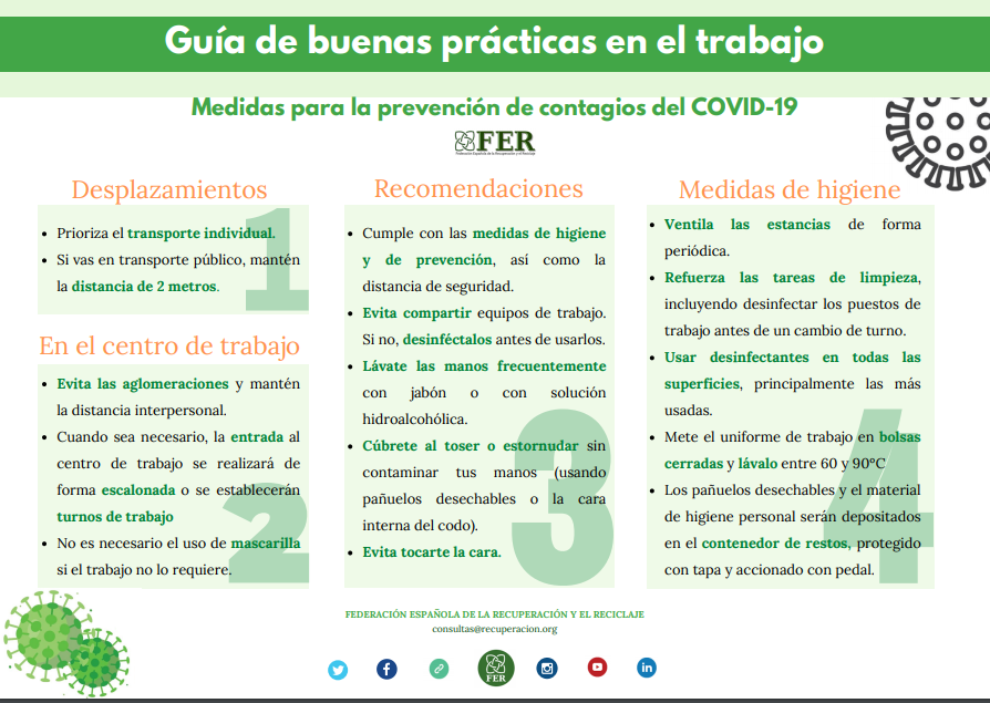 Guide to good practices at work. - Recymet